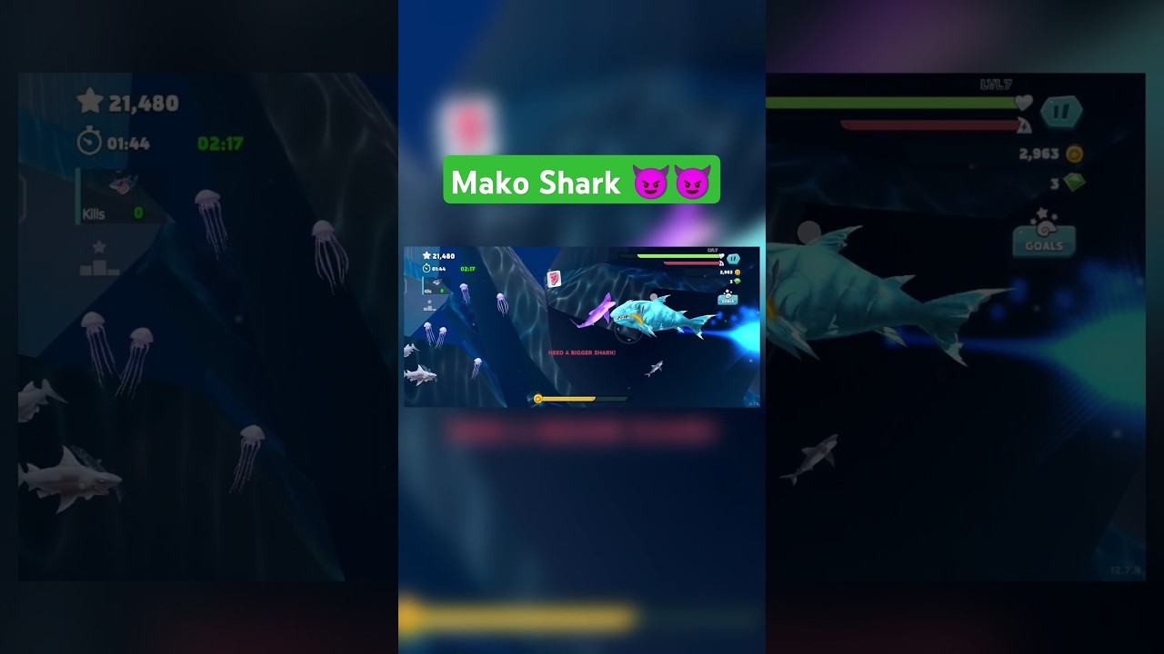 Mako Shark #gameplay #games #hungry #sharks #hungrysharkevolution - YouTube