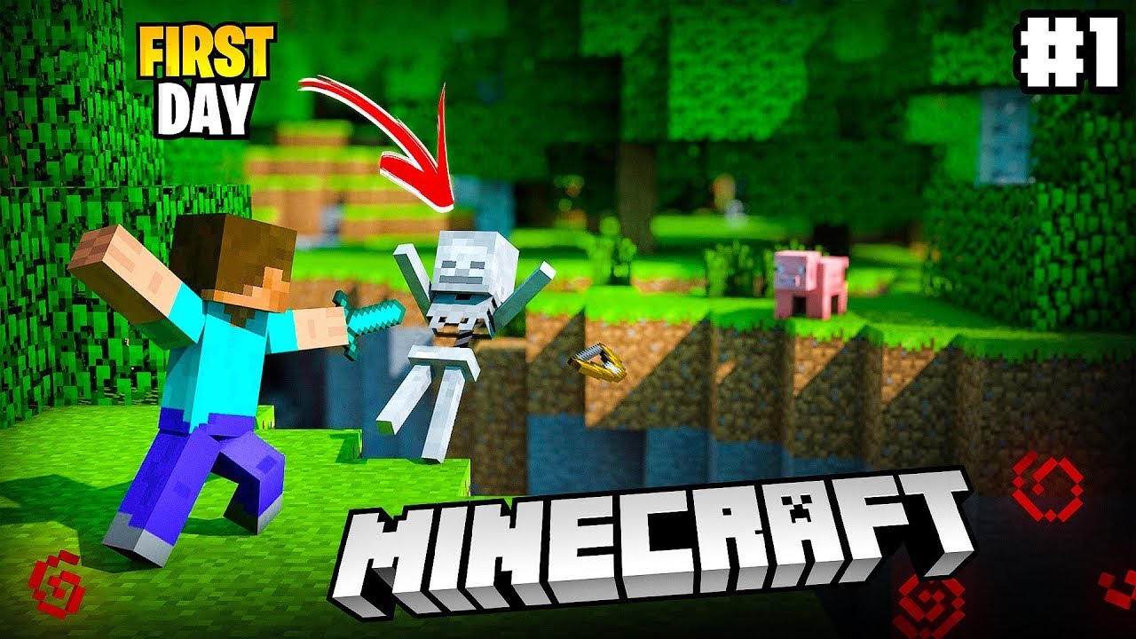 Playing Minecraft for the First Time || Minecraft Gameplay #1 | OKJ ...