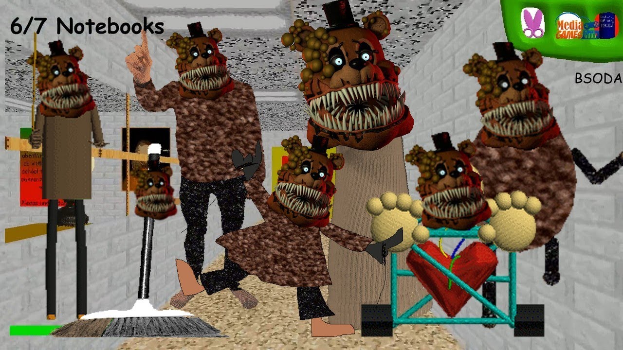 Twisted Freddy Mania! Baldi's Basics Mod - YouTube