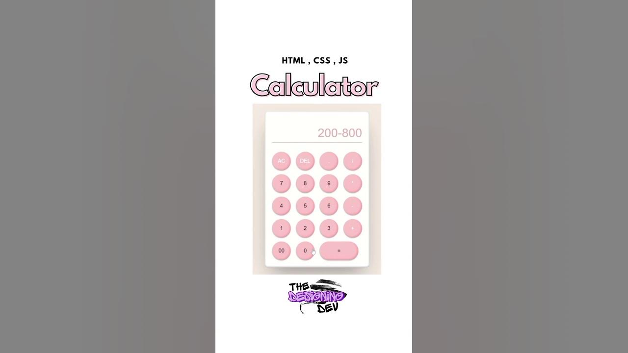 Calculator | Html , CSS , JavaScript | JavaScript Project For Beginners - YouTube