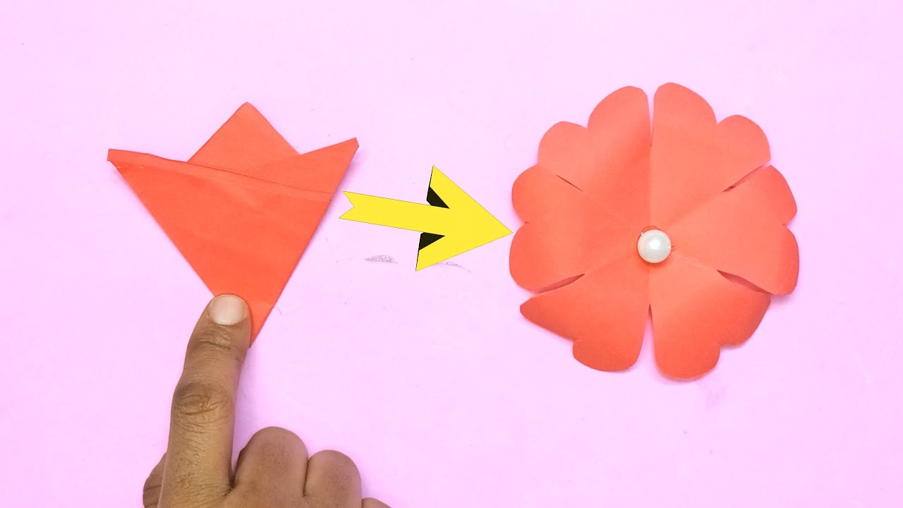 How to Make Easy and Beautiful Paper Fllower | #papercraft 2 - YouTube