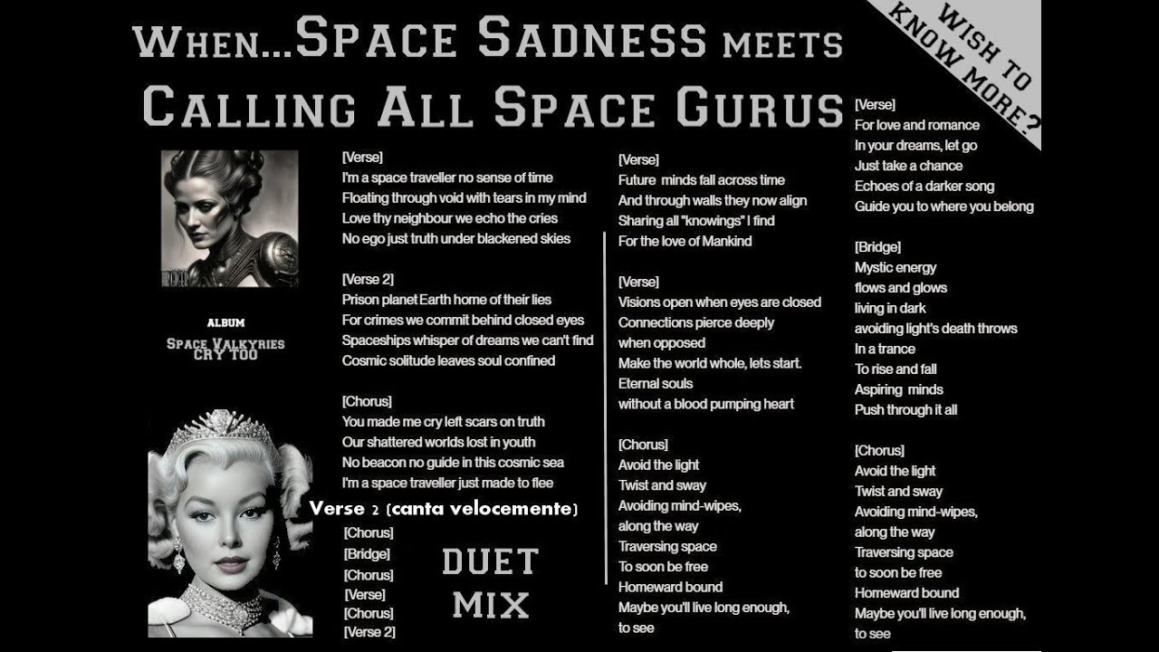 When...Space Sadness meets Calling All Space Gurus - YouTube