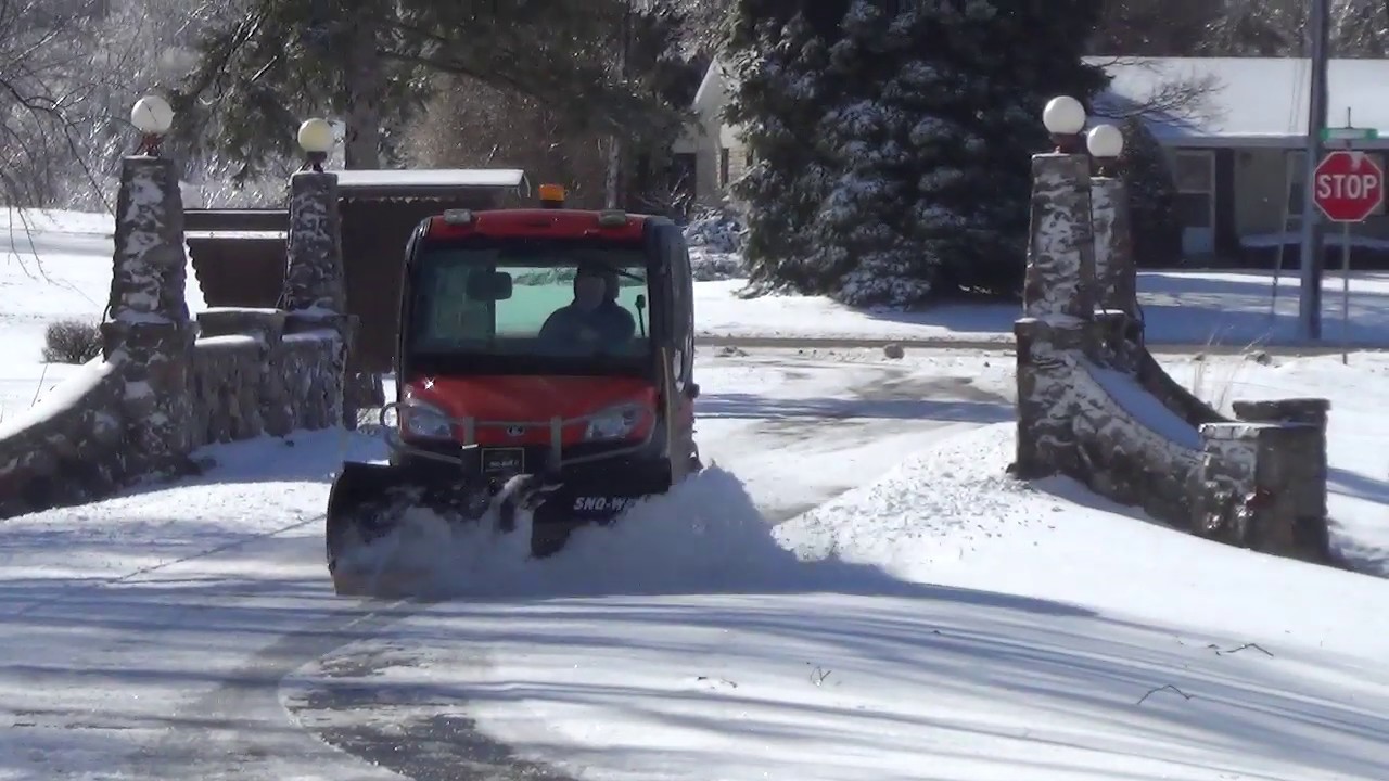 Sno-Way V plow on a UTV? - YouTube