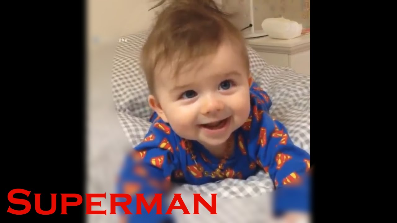 Cutest Superman Baby Laughing - Viral Funny Baby Videos - YouTube