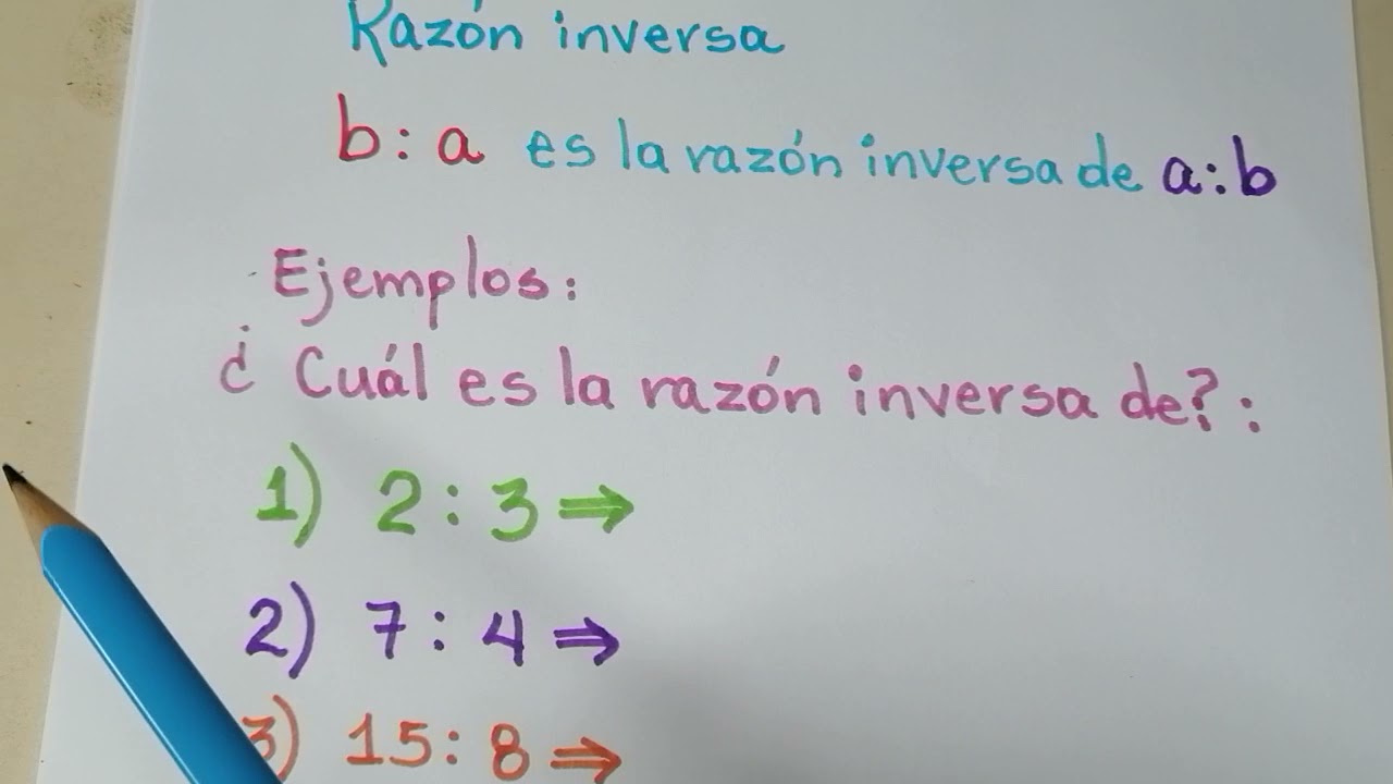 Razón inversa - YouTube
