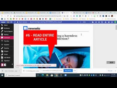 Newsela annotation w/ Kami - YouTube