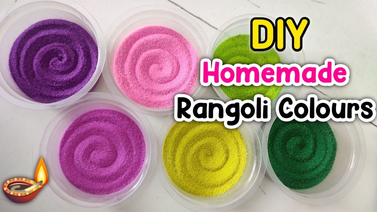How to make rangoli powder at home |How to make rangoli colours at home ...