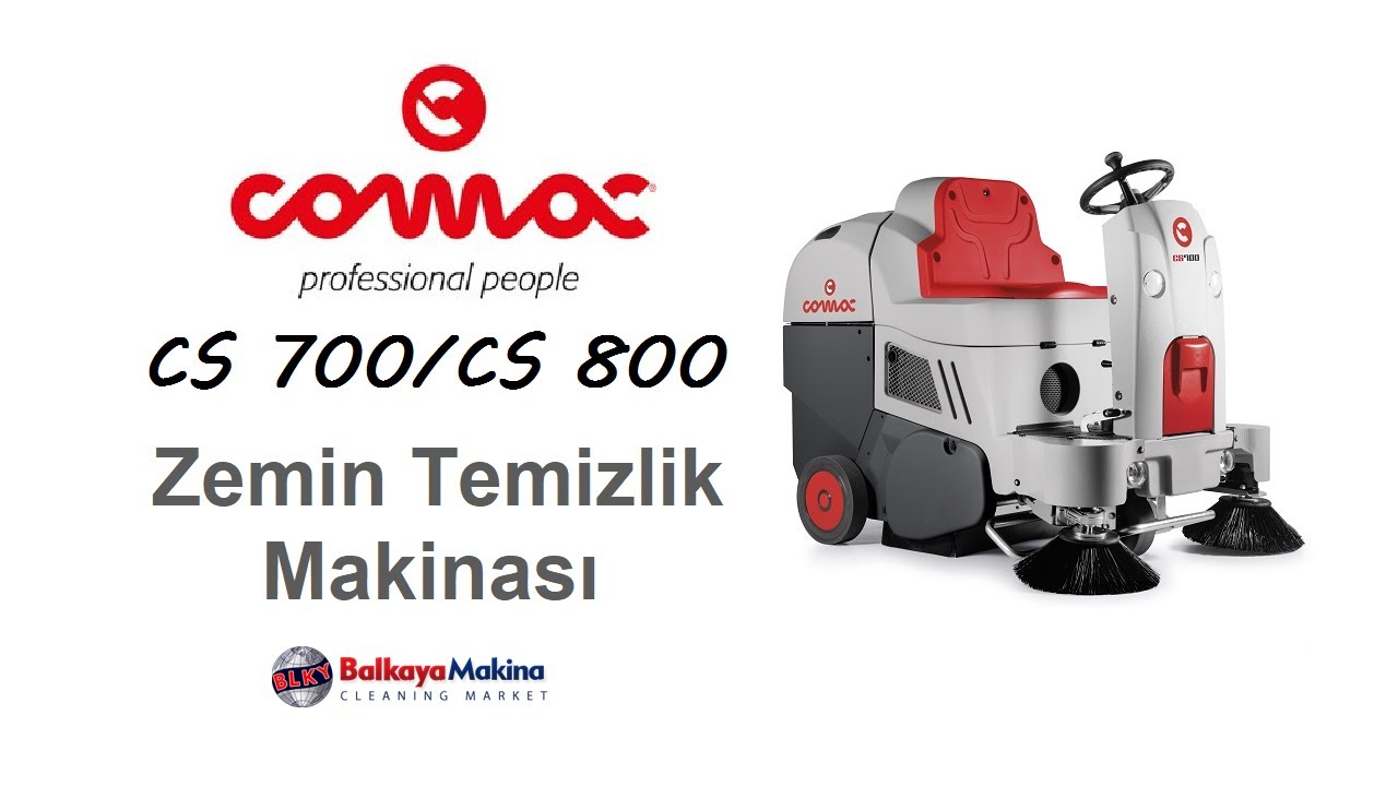 Comac CS 700/CS 800 Akülü/Benzinli İç ve Dış Alan Binicili Süpürücü ...