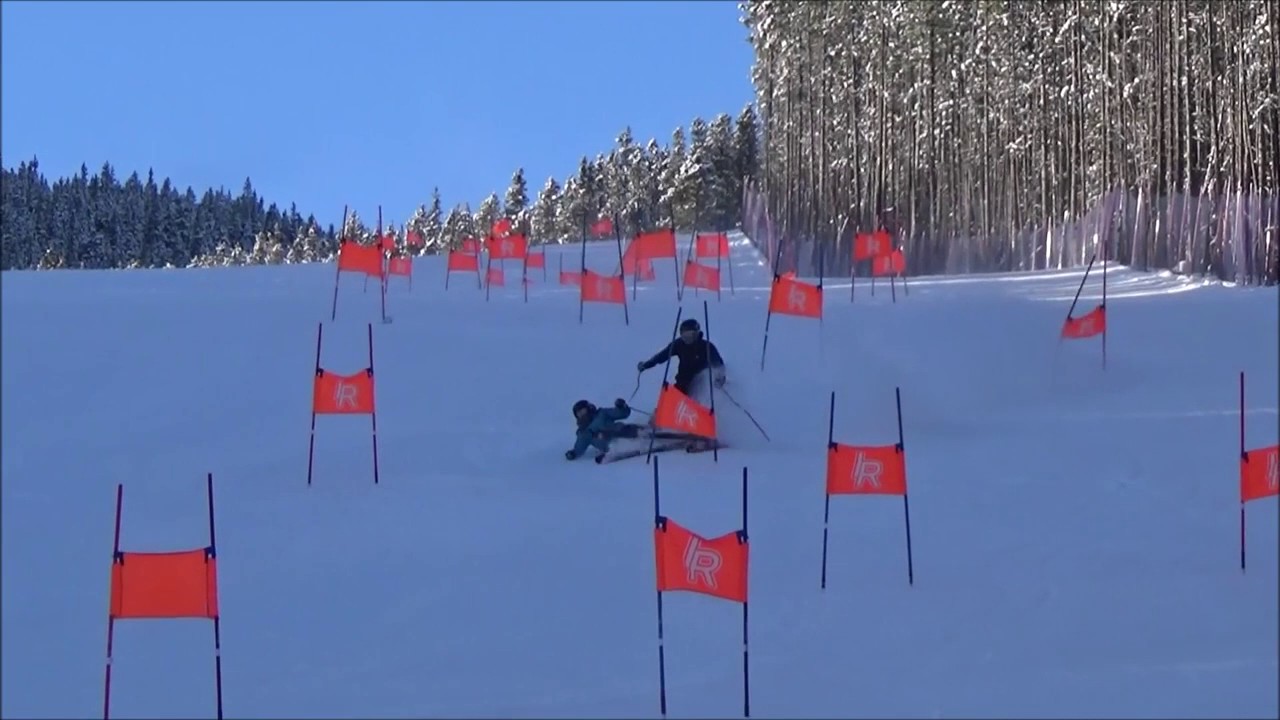 Dual Slalom Crash International racer - YouTube