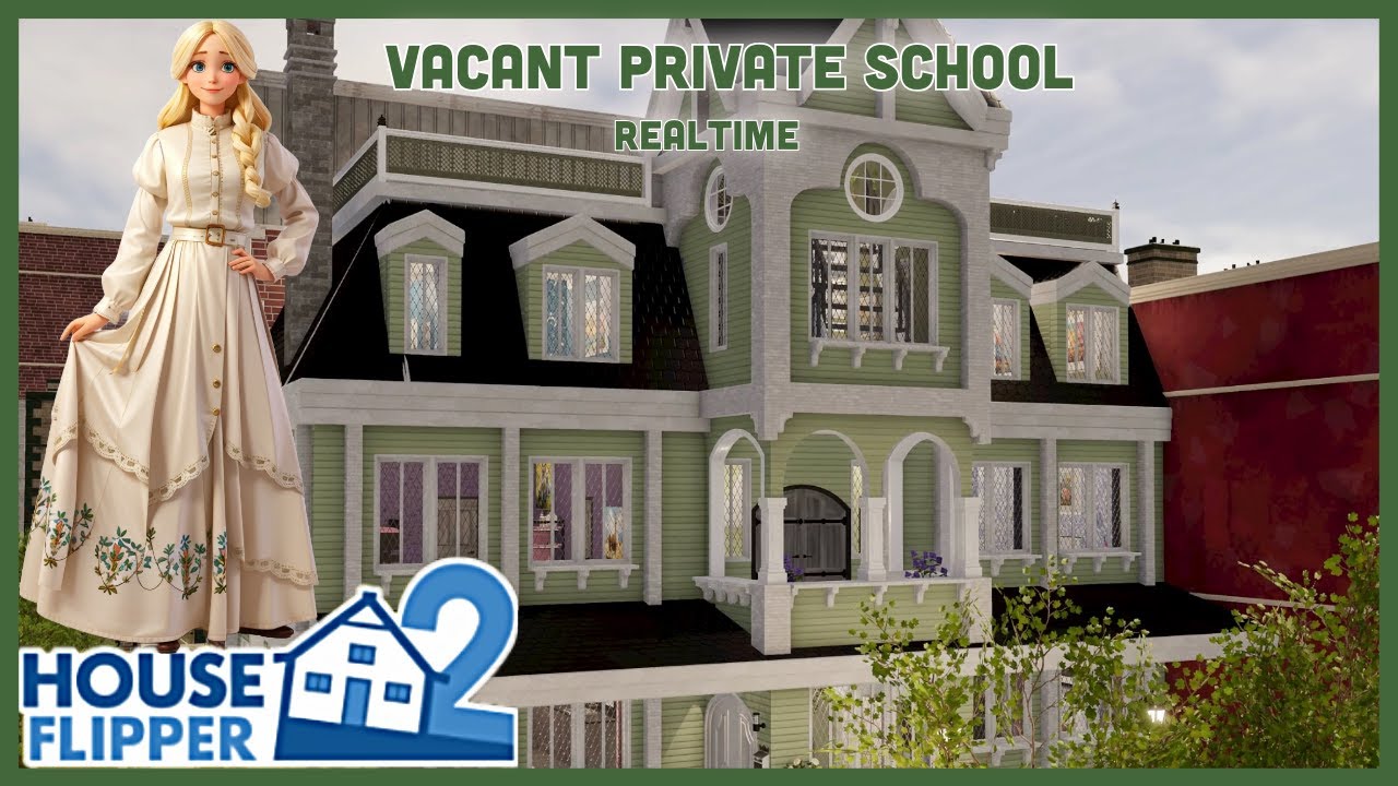 Vacant Private School, Halloween update house, Full Build and Tour, Realtime Build, House ...