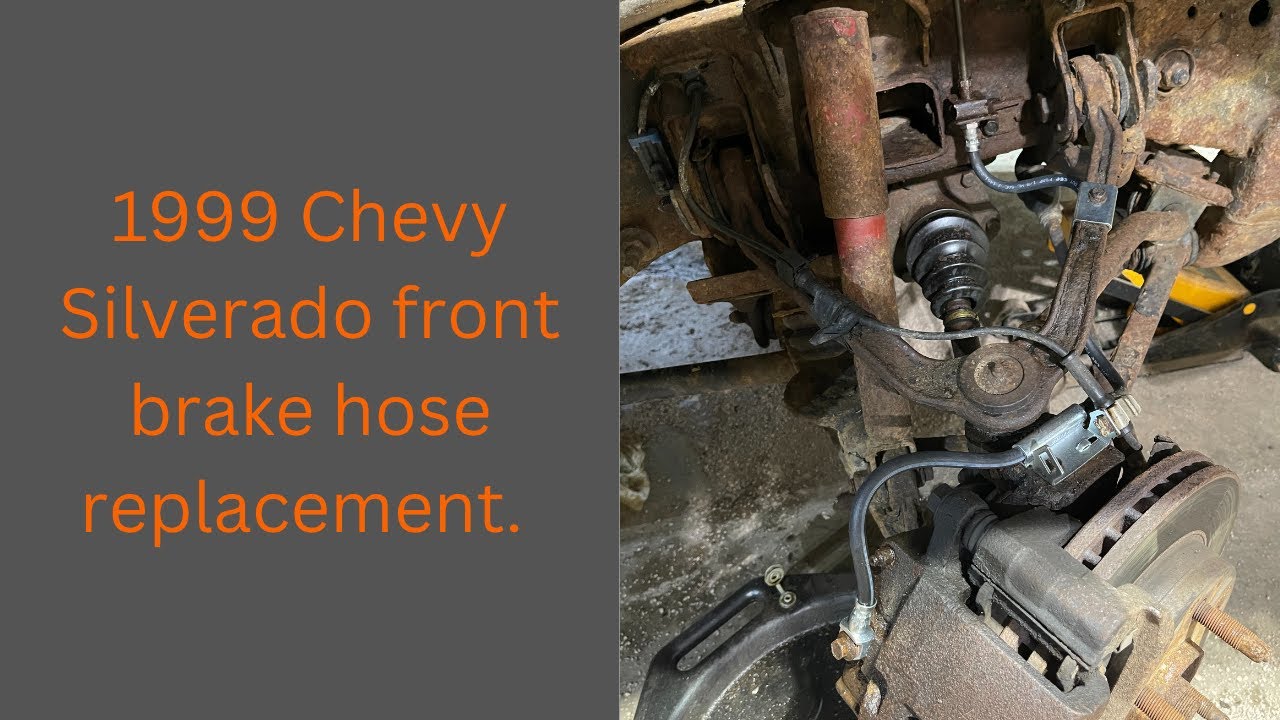 1999 Chevy Silverado front brake hose replacement - YouTube