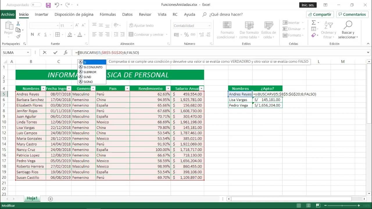 Como crear funciones Anidadas en Excel | Aprende Excel - YouTube