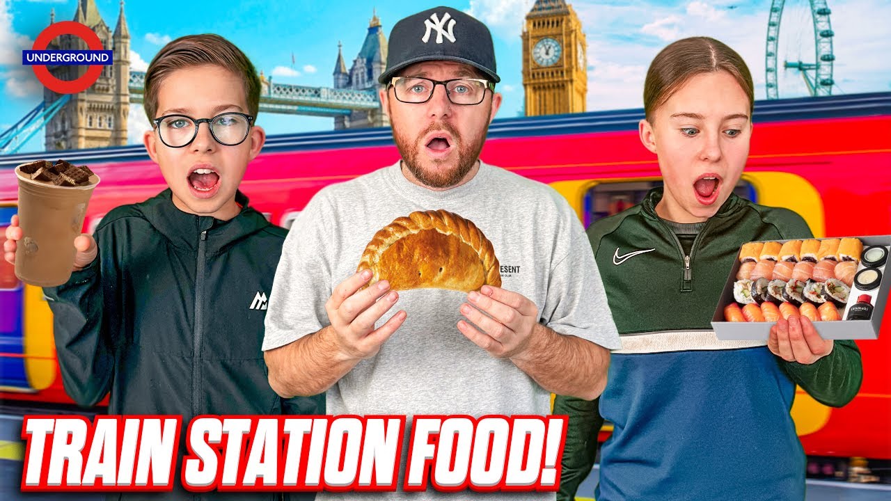 Eating ONLY Train Station Food for 24 HOURS!! - YouTube