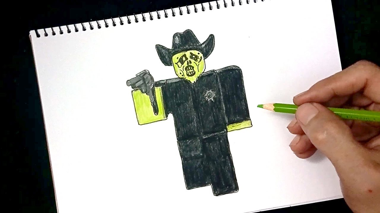 How to DRAW Sheriff Zombie death Rails - YouTube
