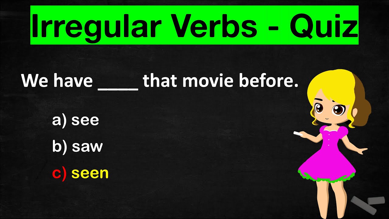 18 Irregular Verbs Quiz | Learn English | English grammar - YouTube
