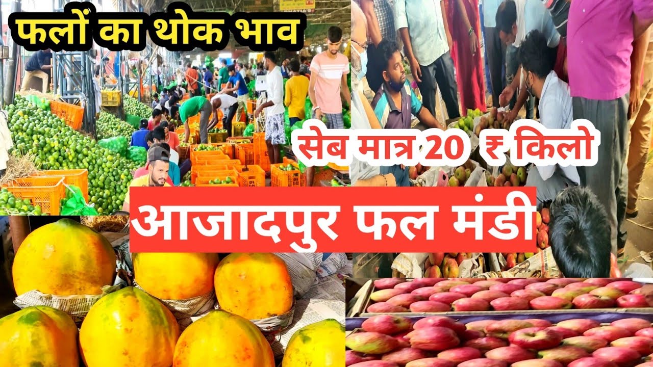 आजादपुर मंडी | Azadpur Fruit Mandi | Azadpur Fal Mandi | Fruit Market ...