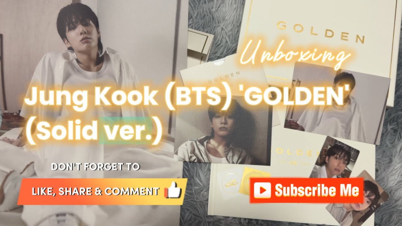 Jung Kook (BTS) 'GOLDEN' (Solid ver.) Unboxing 💜 - YouTube