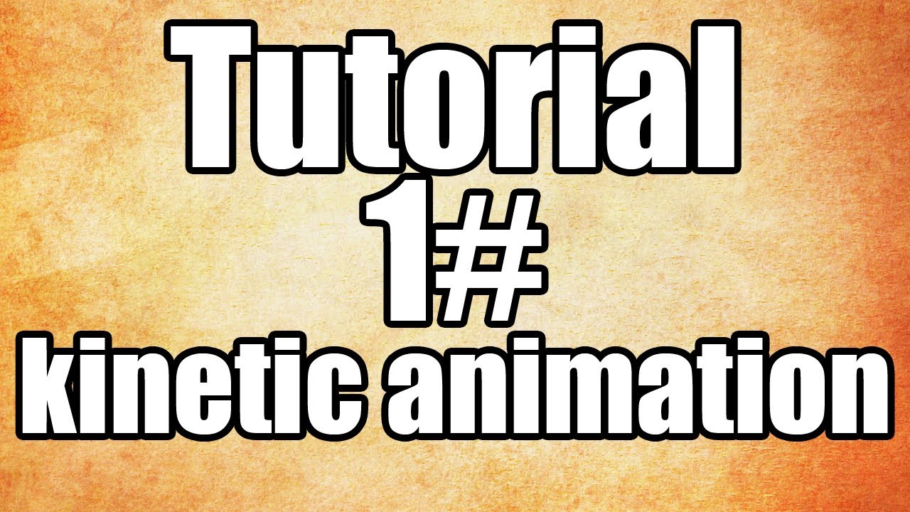 How to create a Kinetic Animation - YouTube