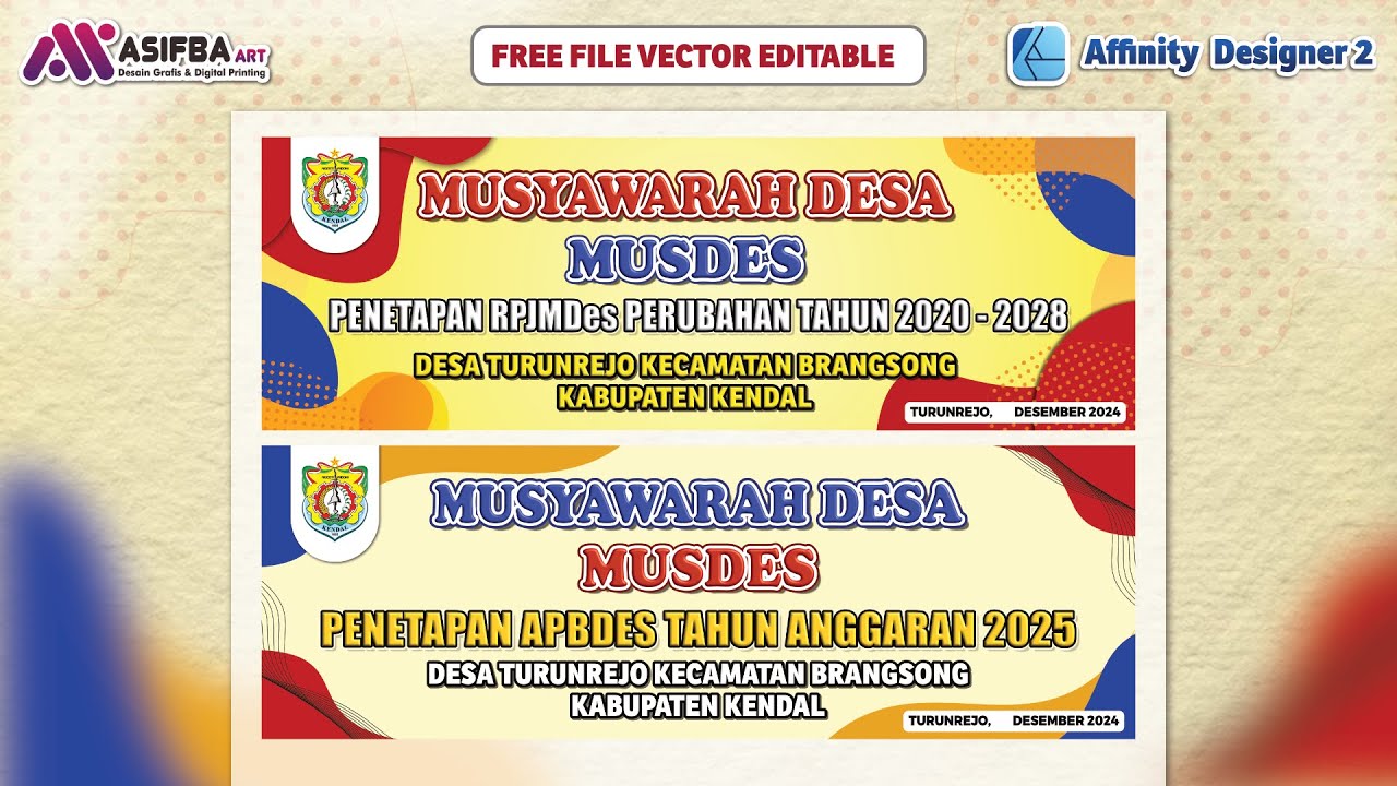 Membuat Desain Banner Musdes Musyawarah Desa Affinity Designer: Free ...