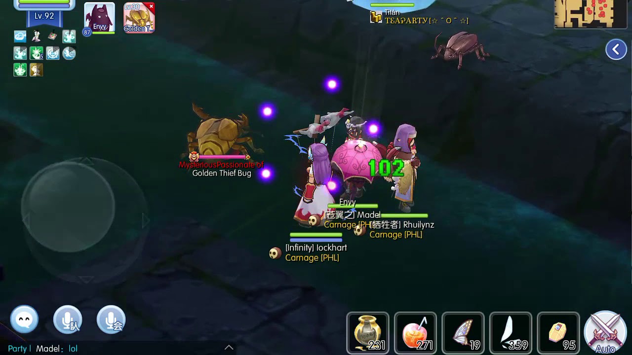 Damage Test vs. Golden Thief Bug (Champion Class) Ragnarok Mobile - YouTube