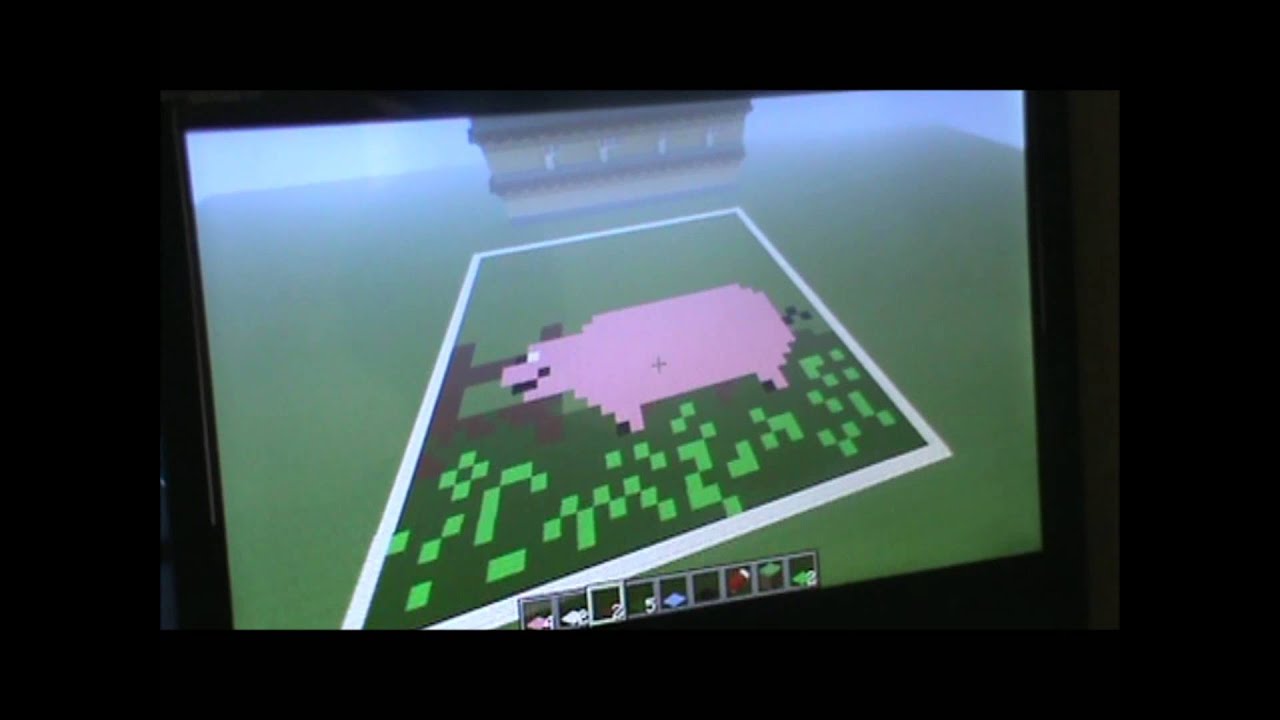 minecraft pig pixel art - YouTube