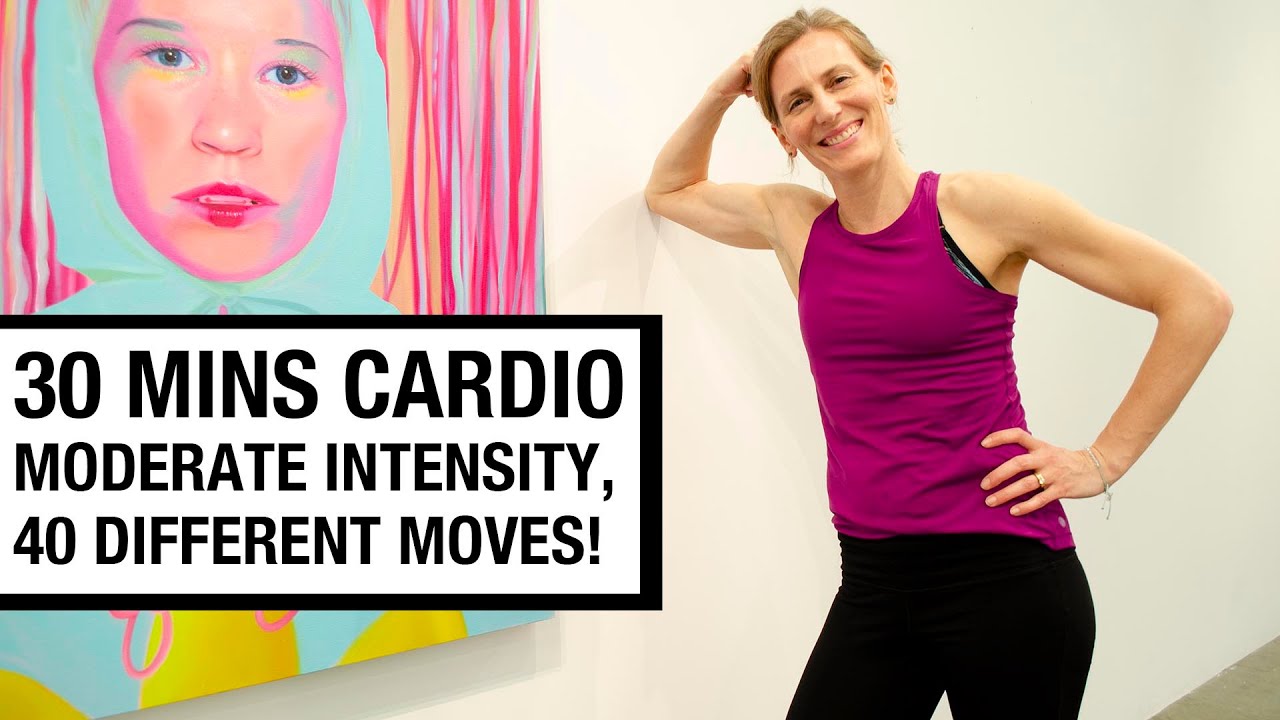 30 minute moderate intensity CARDIO workout, no repeated exercises! # ...