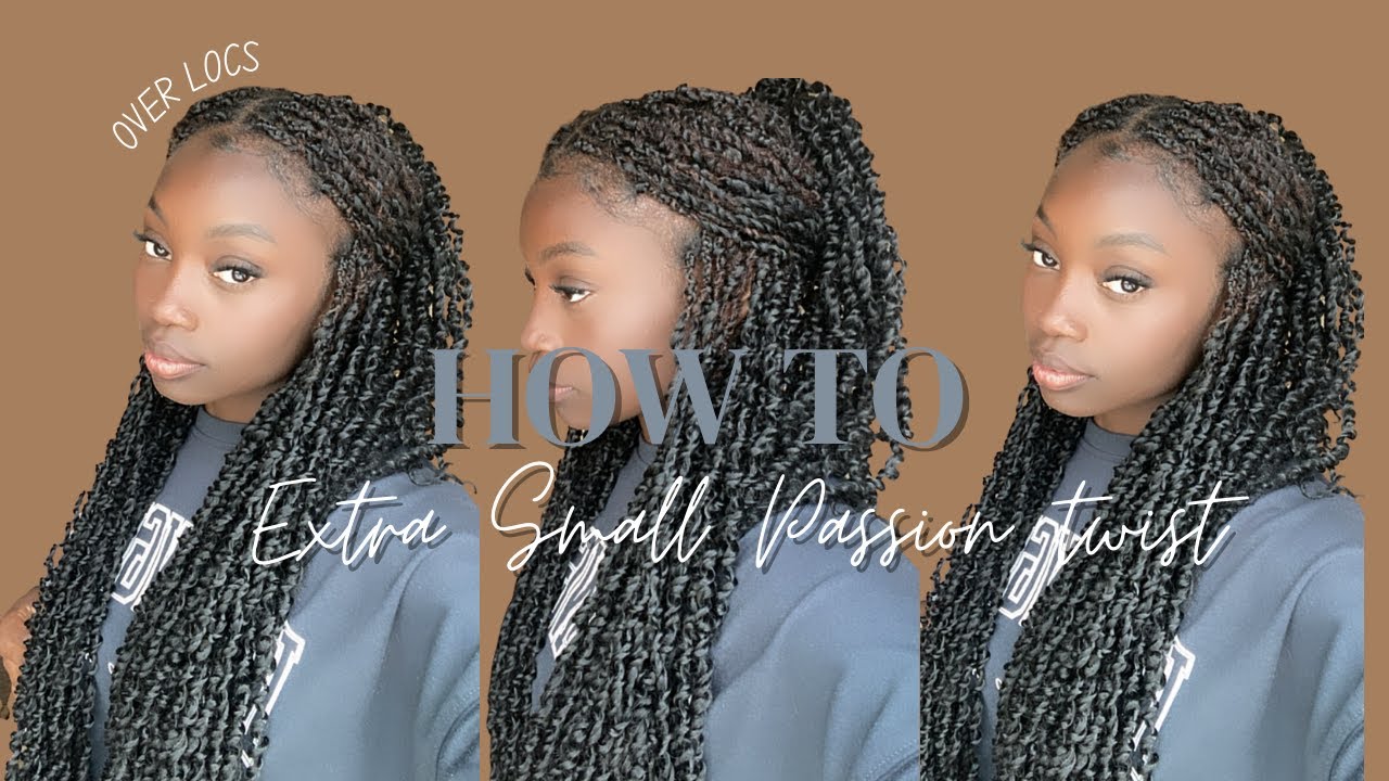 How to: INSTALL MINI PASSION TWIST OVER LOCS l no rubber bands l no crochet method - YouTube