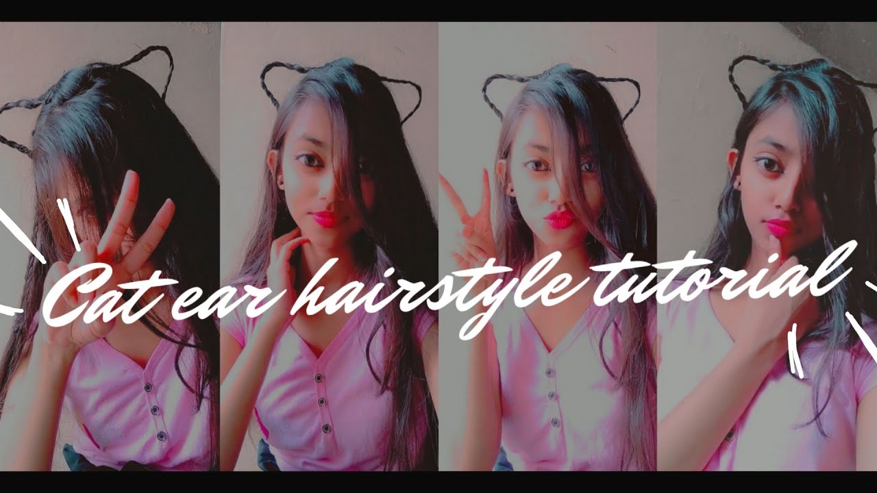 Viral cat ear hairstyle tutorial / how to do braided kitty ears / DIY ...