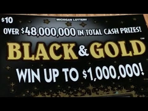 New Michigan Lottery Scratch off Ticket!! Black & Gold!! Will Santa ...