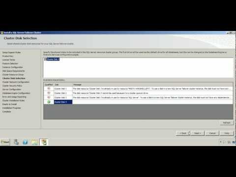 MS SQL Server 2008 Cluster Setup on Windows Server 2008 R2 - YouTube