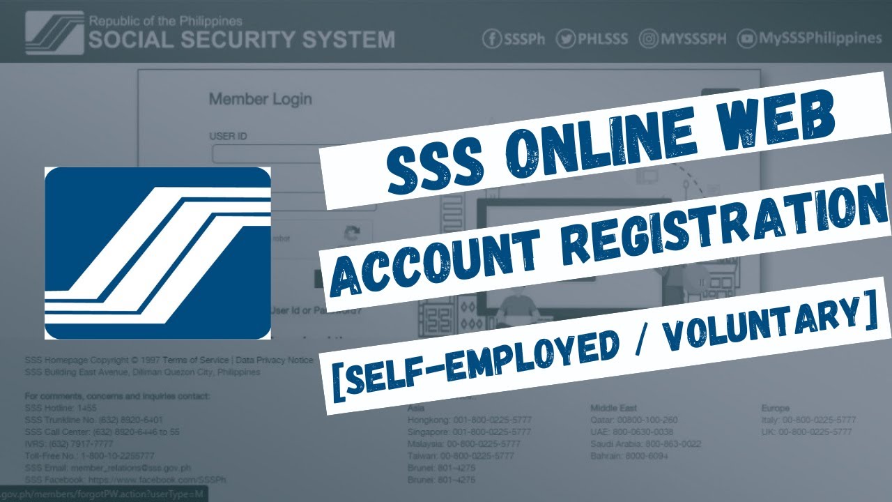 How to Register an Account on My.SSS Website Online for Self-employed ...