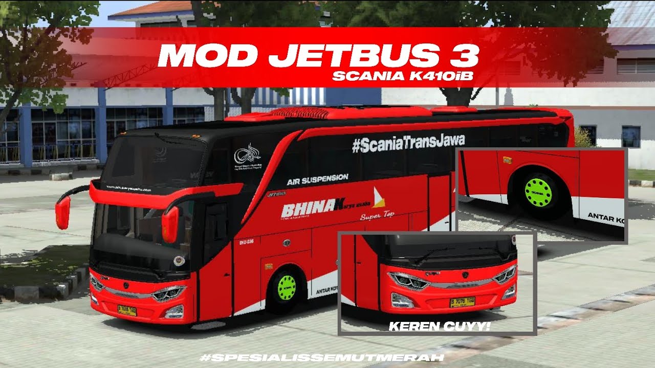 MOD JETBUS 3 SCANIA K40iB TRONTON || FREE RASA SALE$ - YouTube