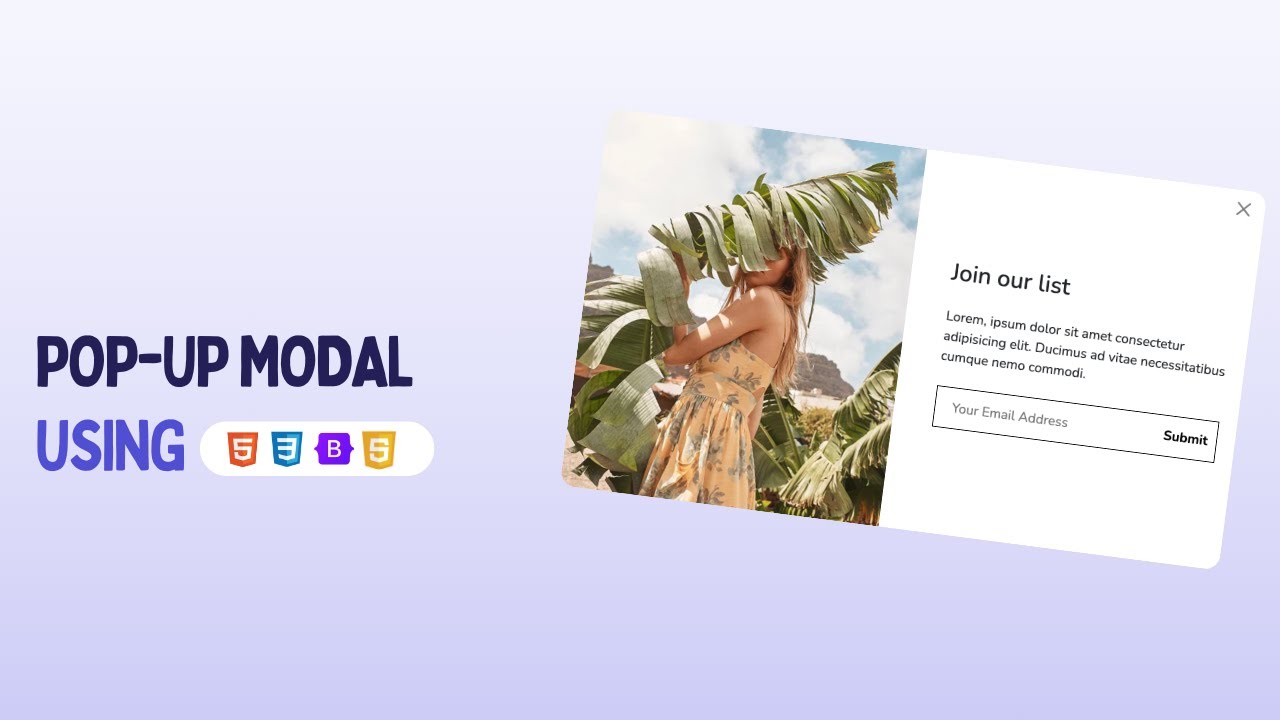 How To Make A Popup Using Html Css And Javascript Create A Simple