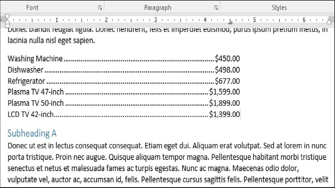 How to Add a Tab Leader to a Tab Stop in Microsoft Word - YouTube