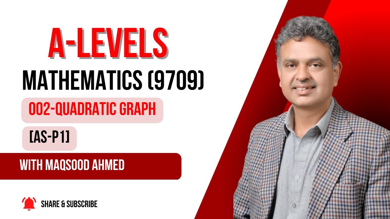 A-LEVELS Mathematics (9709) 002-QUADRATIC GRAPH [AS-P1] - YouTube