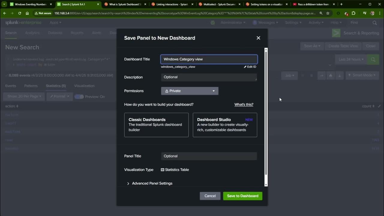 Splunk Dashboard Studio pass a token to another dashboard, including inputs such as a ...