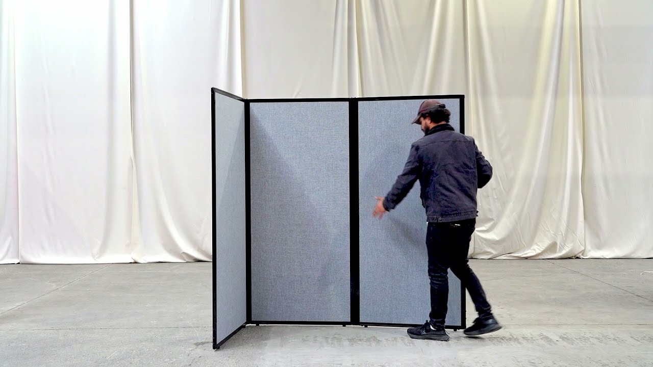 Free Standing Portable Privacy Screen - Fabric - YouTube