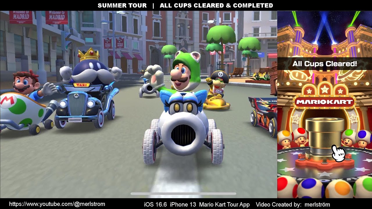 Mario Kart Tour SUMMER TOUR ⫸ FINAL RACE BONUS CHALLENGES ALL CUPS ...