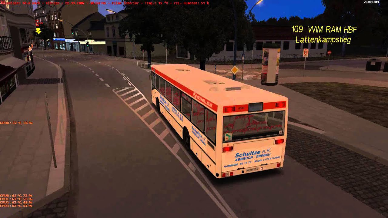 Omsi 2 - Hamburg T&N Addon - MB O405N Schnellbus MOD - YouTube