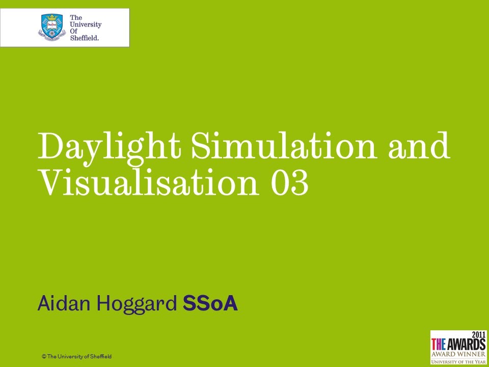 Daylight Simulation and Visualisation 03 - YouTube