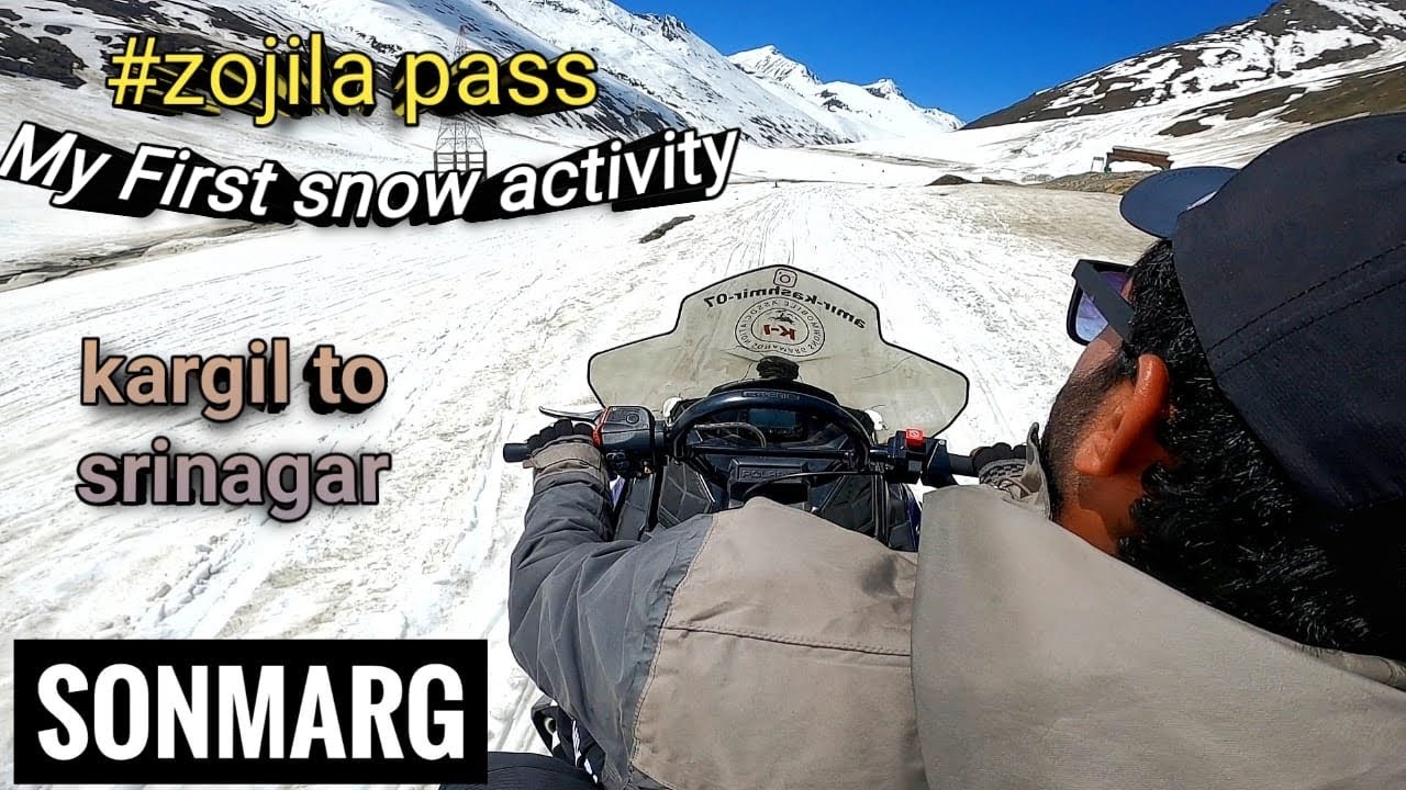 Snow bike Ride at Sonmarg | Kargil to Srinagar via Zojila pass - YouTube