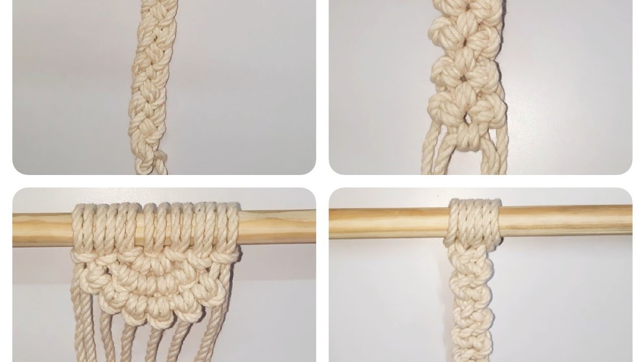 4 Easy Macrame Pattern For Beginners #macrameknot #macrame #viralvideo ...