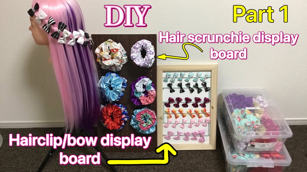 Hair clip/bows display board//diy display board - YouTube