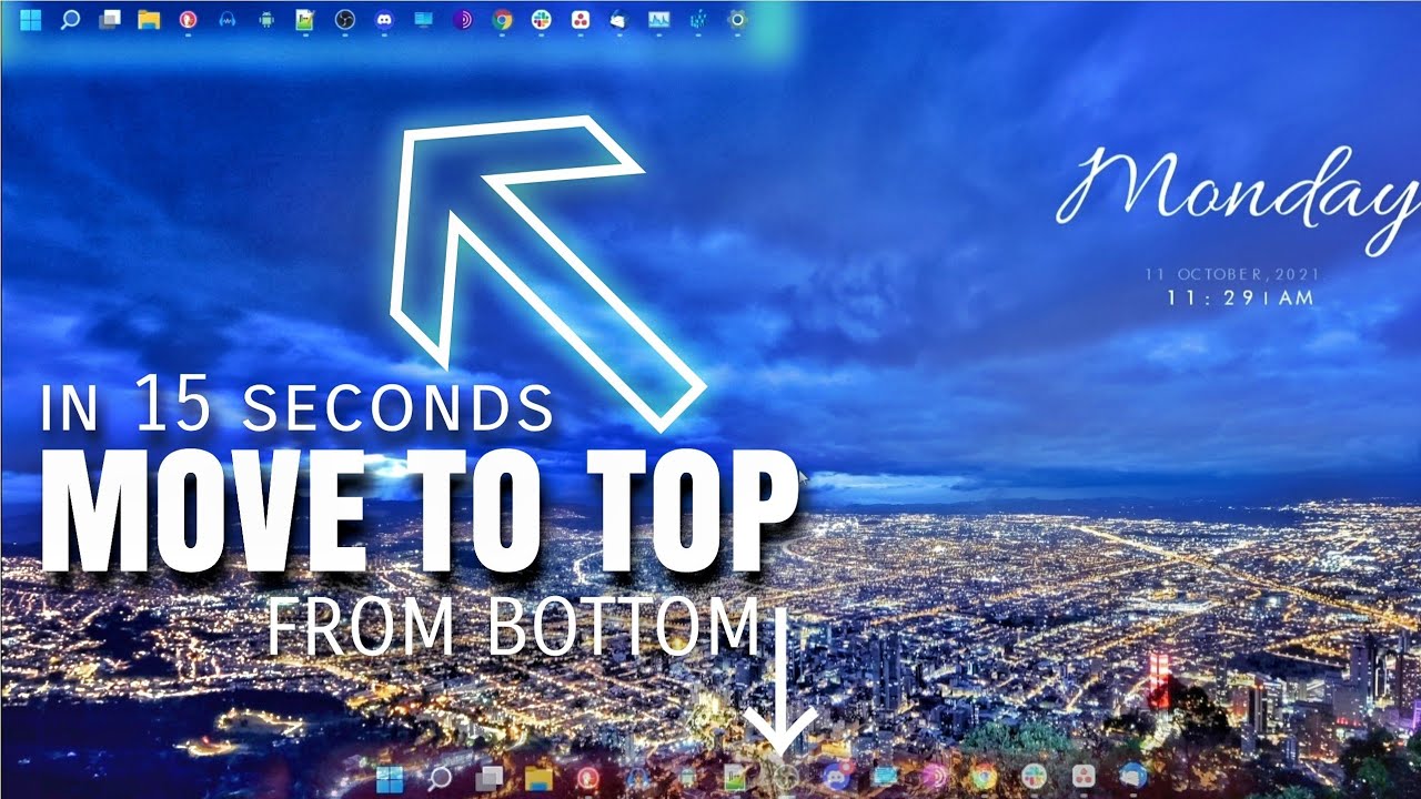 How to move Windows 11 taskbar to the top/left/right of the screen ...