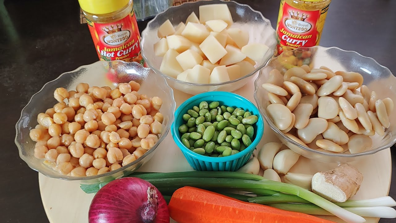 Very Delicious THREE BEANS CURRY With INDIAN ROTI (Vegan) - YouTube