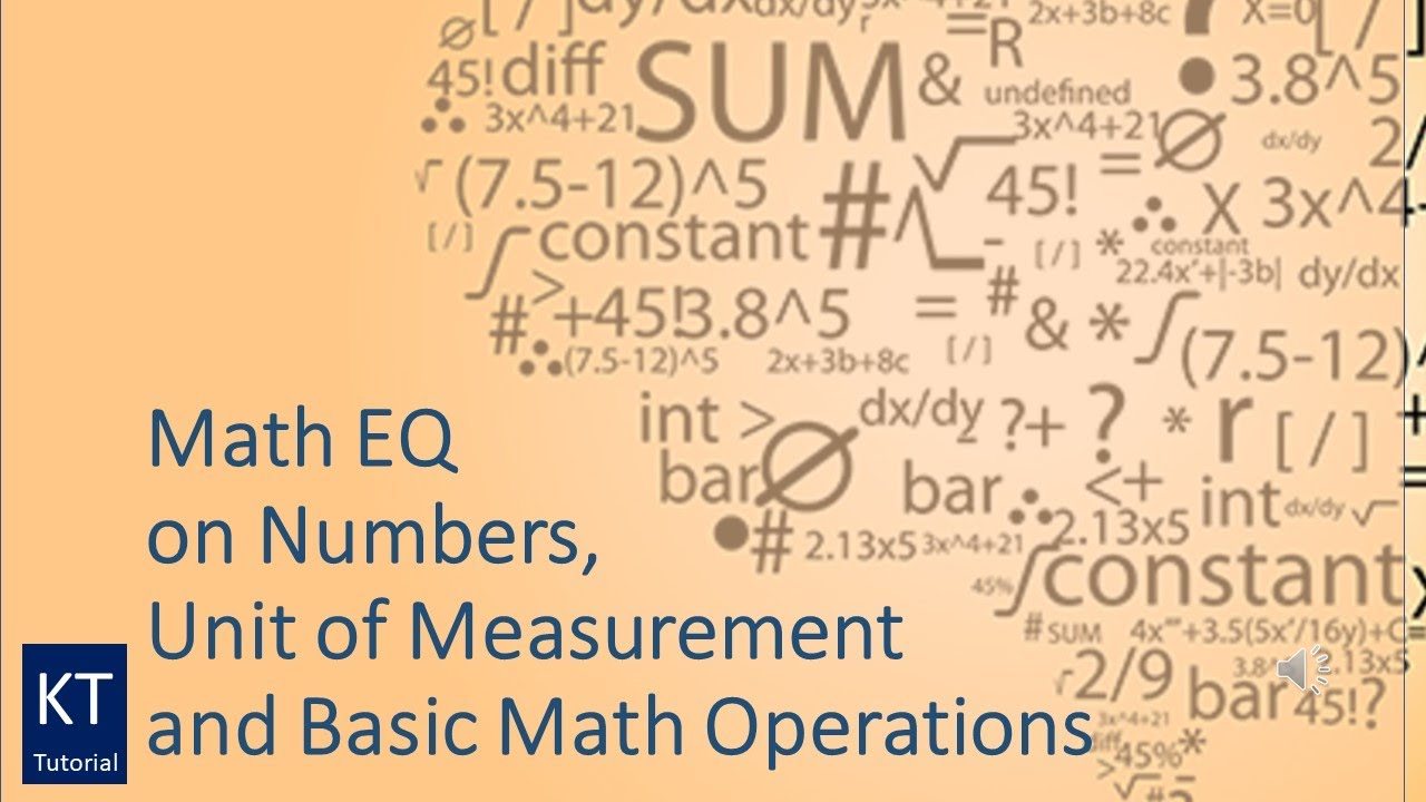 [after 8] Math EQ on Numbers, UOM and Basic Math Operations - YouTube