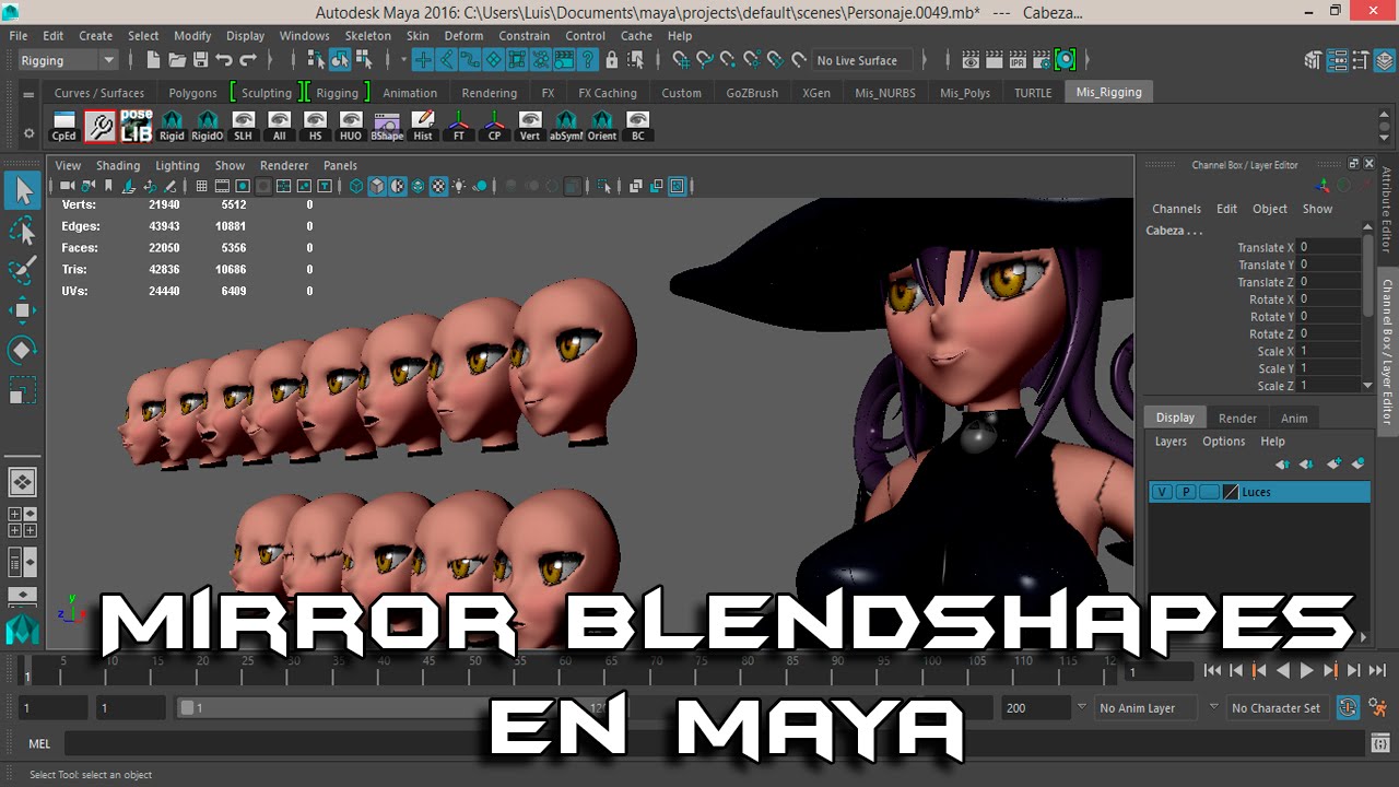 Mirror con Blendshapes en Maya - YouTube