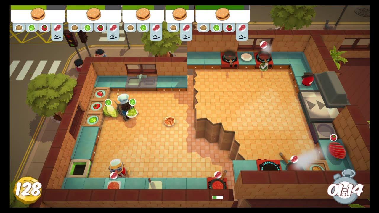 Overcooked Level 1-6 2 Player Co-op 3 Stars (PS4) - YouTube