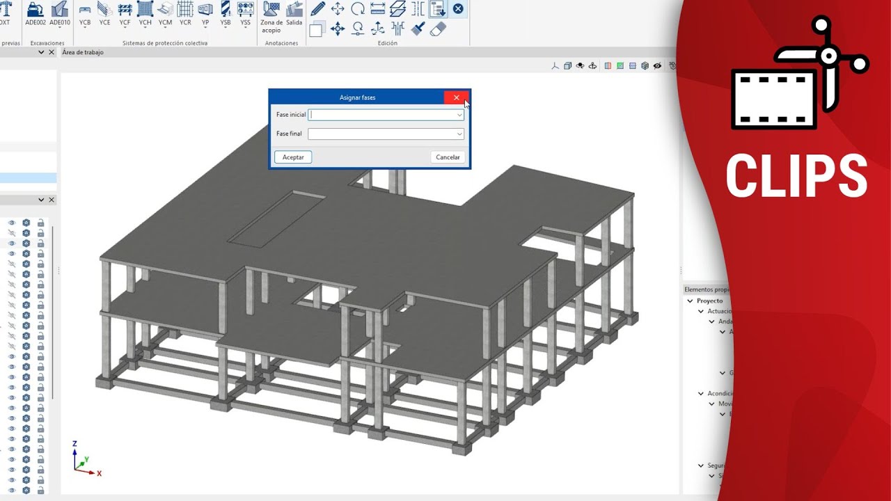 Creación de fases constructivas y asignación de elementos importados - YouTube