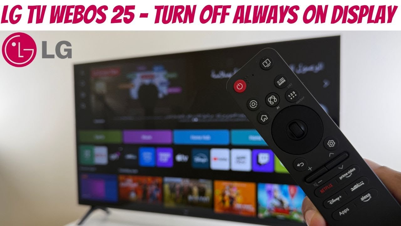LG TV - Turn Off Always On Display 4K - YouTube